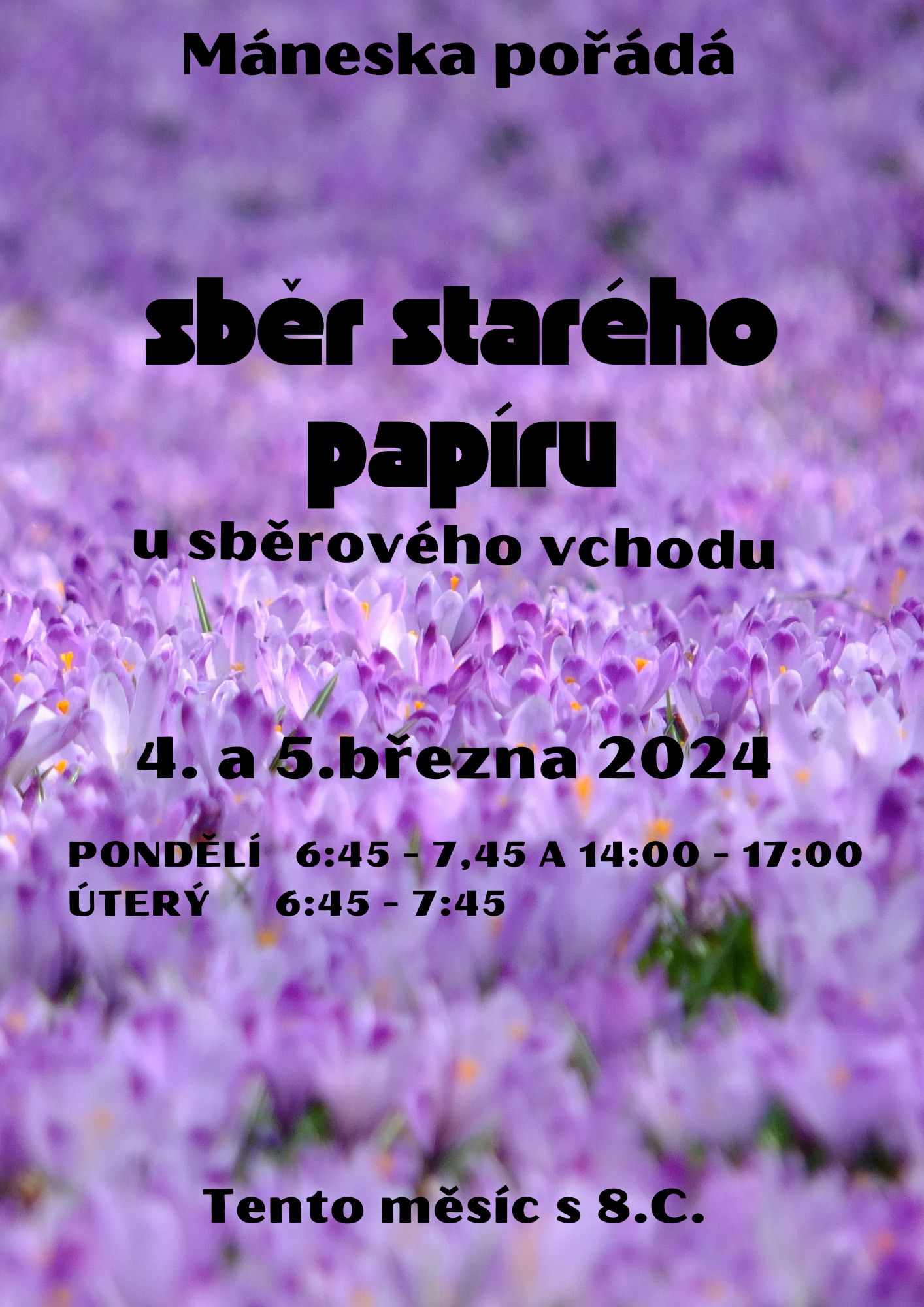 SBĚR 4. - 5. BŘEZNA 2024 - ZŠ Mánesova Otrokovice