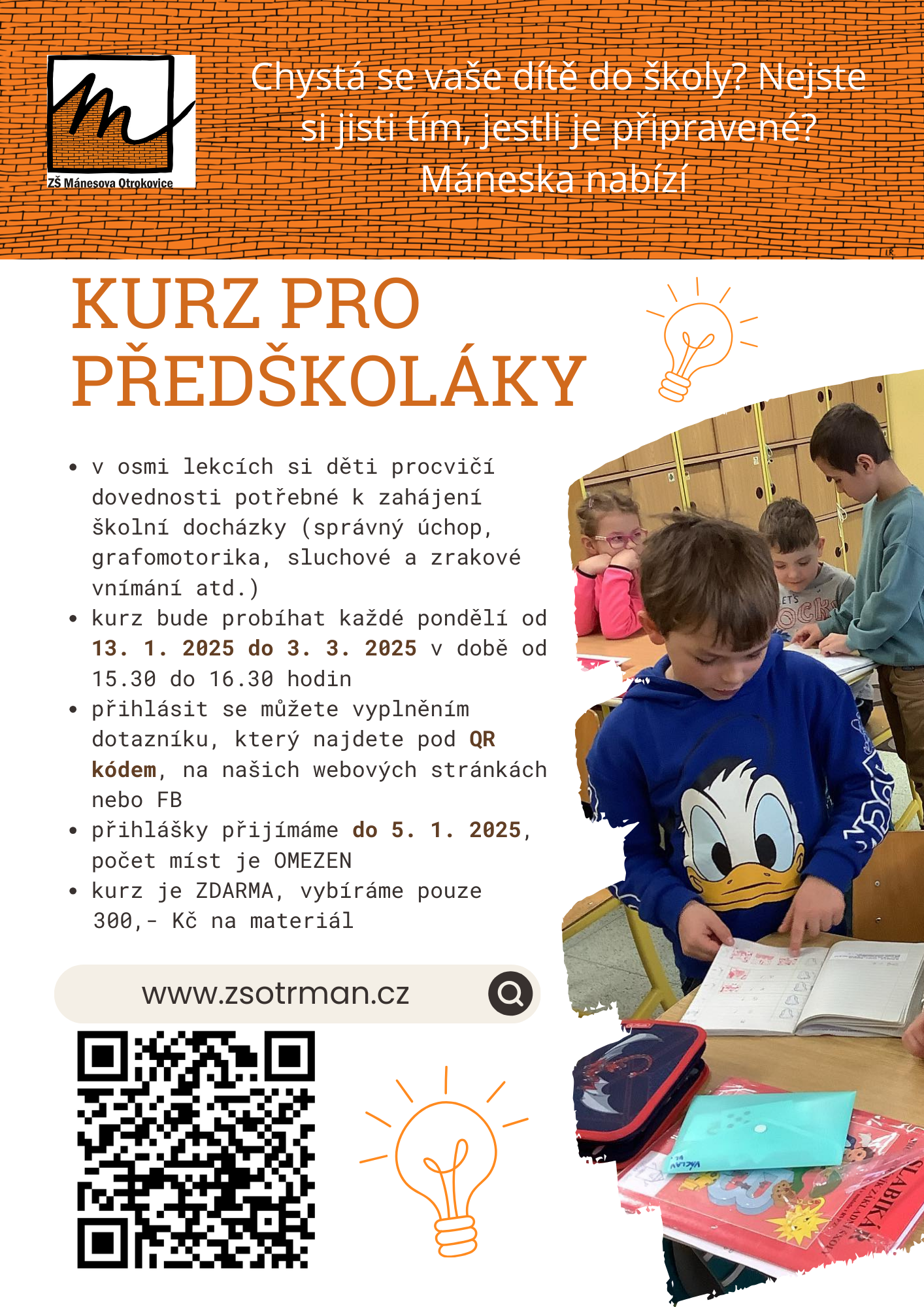 Kurz pro předškoláky - ZŠ Mánesova Otrokovice